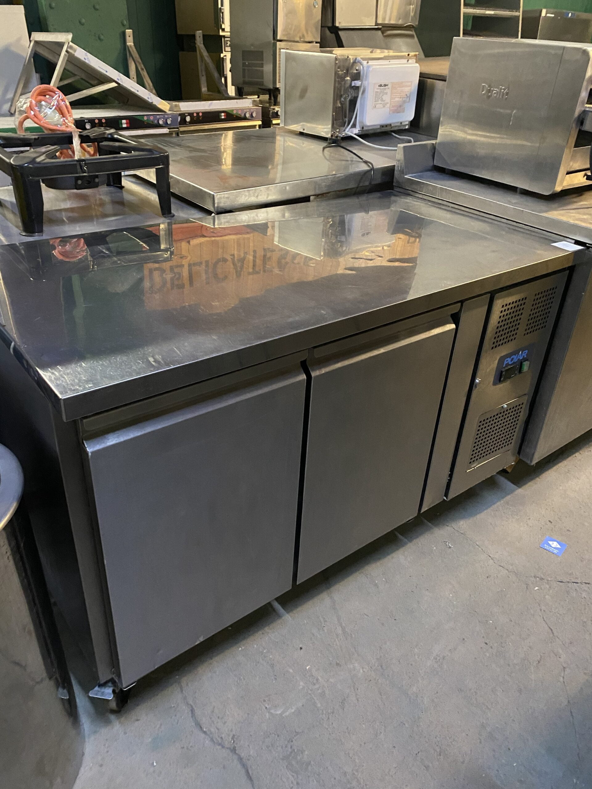 Polar 2 Door Prep Table Fridge - Cook Cool Catering Equipment